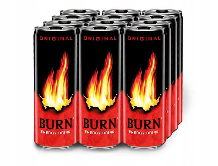 12 x 250ML BURN ORIGINAL Energy Drink Napój Energetyczny - 14966701919 ...