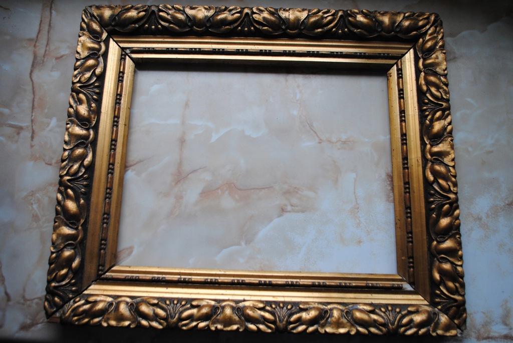 Stara rama do obraz złocona zdobiona - 12946249677 - oficjalne archiwum ...