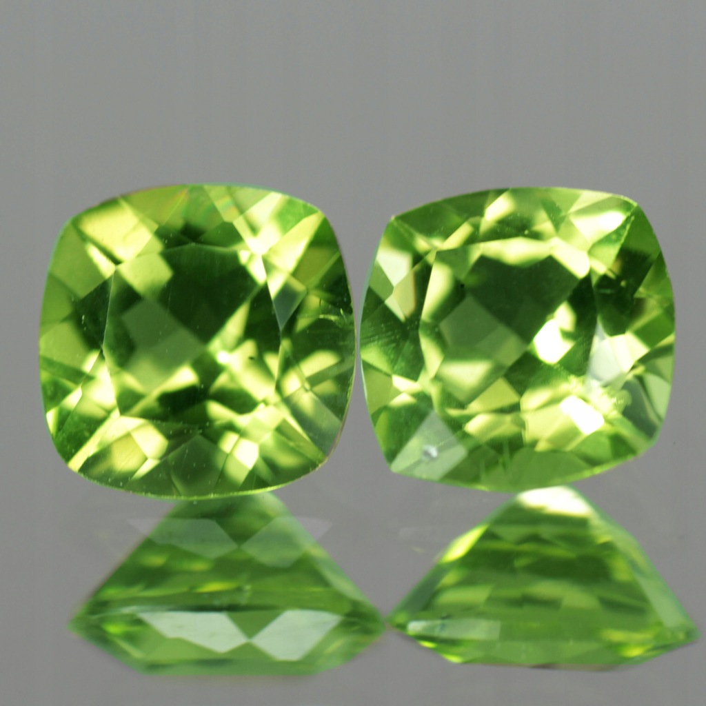 Perydot kamień szlachetny 7x7 mm para na kolczyki - 11927040080 ...