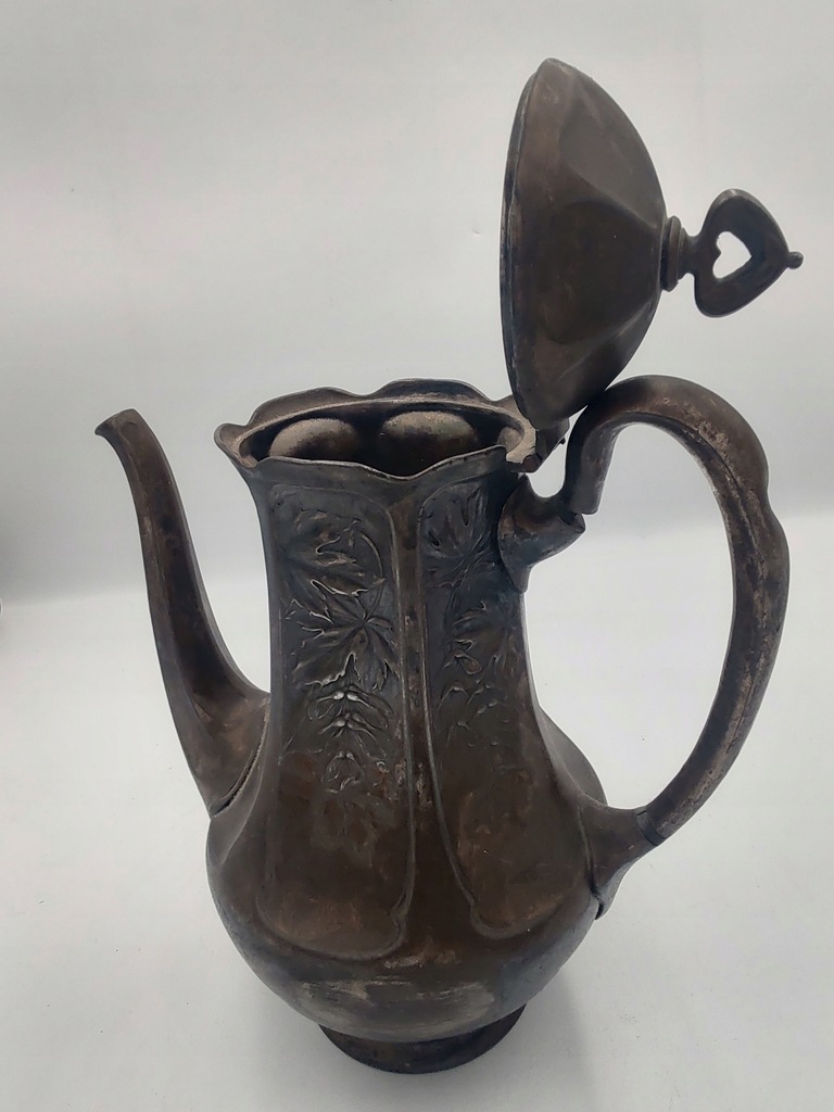 Przedwojenny dzbanek WMF plater unikat, sygnowany - 12617579762 ...