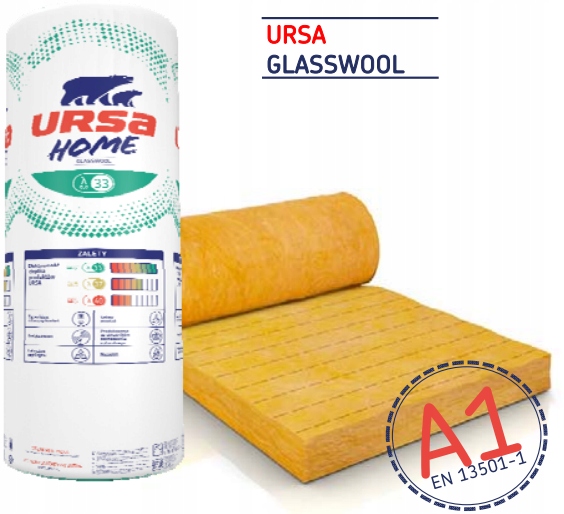 Wełna mineralna szklana w rolce URSA HOME 33, 15cm - 11470274413 - oficjalne archiwum Allegro