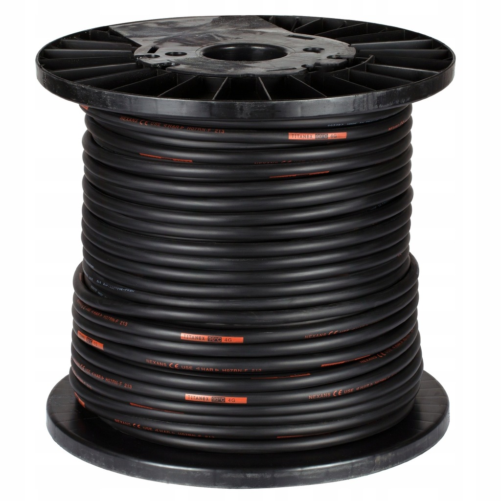 Kabel przewód gumowy TITANEX H07RN-F ONPD 4x10 mm2 przemysłowy NEXANS 100m - 14506495815 ...