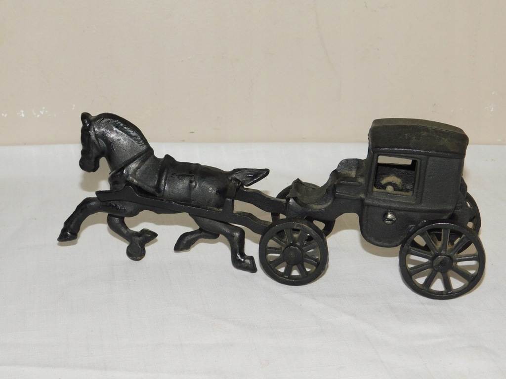 STARA ŻELIWNA BRYCZKA Z KONIEM - 13063328236 - oficjalne archiwum Allegro