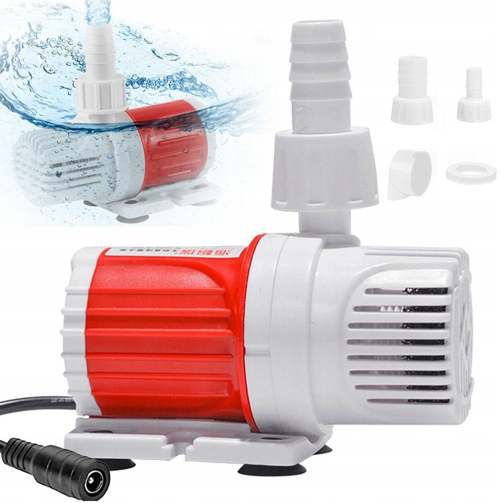 POMPA PRZEPŁYWOWA DO WODY CIECZY 1200L/H 12V 20W OGRÓD POMPA ...