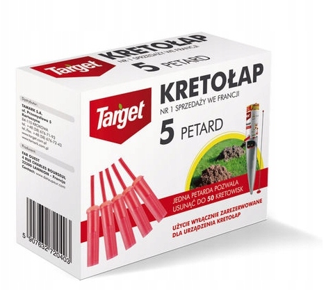 KRETOŁAP PETARDY NA KRETY 5 SZT. TARGET - 8089019192 - oficjalne ...