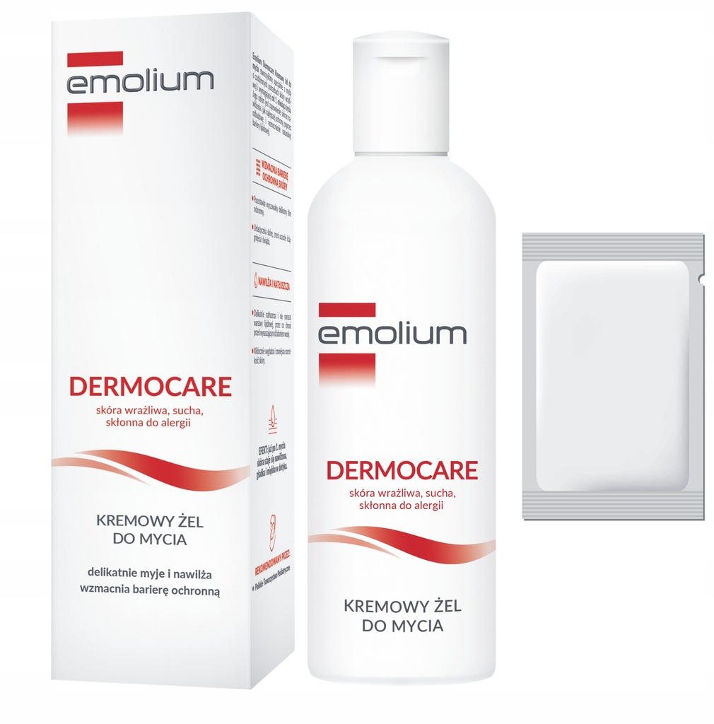 EMOLIUM DERMOCARE Kremowy Żel do mycia 200ml+PRÓBK - 7840514087 ...