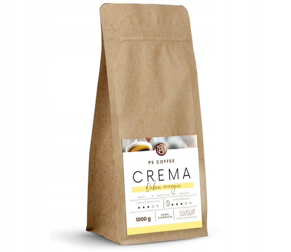 PS Coffee Crema 1000g KAWA ZIARNISTA 1kg ŚWIEŻA - 11417690268 ...