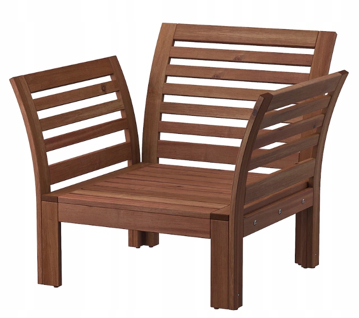 IKEA APPLARO fotel ogrodowy AKACJA BRĄZOWA BEJCA - 12148593879 ...
