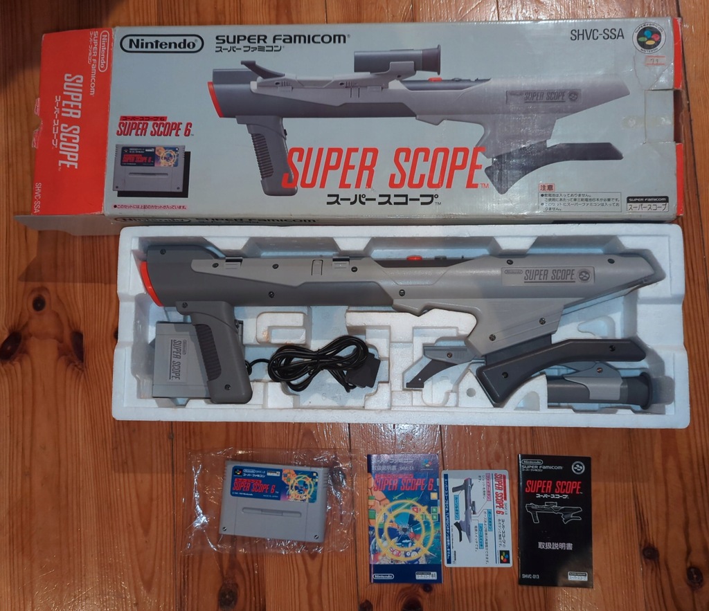Pistolet light gun SNES Super Scope 6 PAL NTSC box - 13542923459 ...