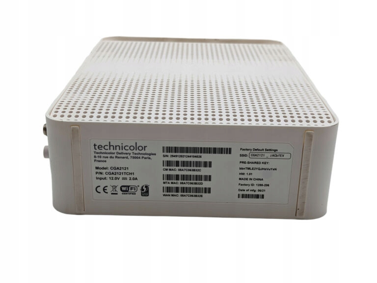 ROUTER TECHNICOLOR CGA2121 BIAŁY KOMPLET - 12058612589 - oficjalne ...