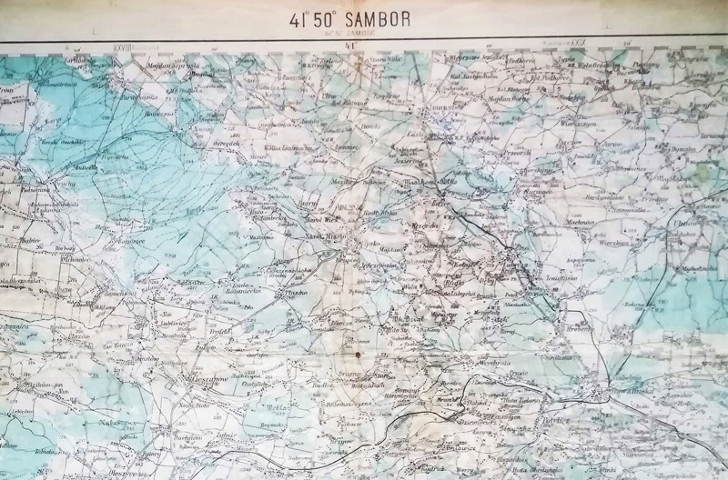 SAMBOR. MAPA SZTABOWA 1: 200 000. 1914 - 8743732756 - oficjalne ...