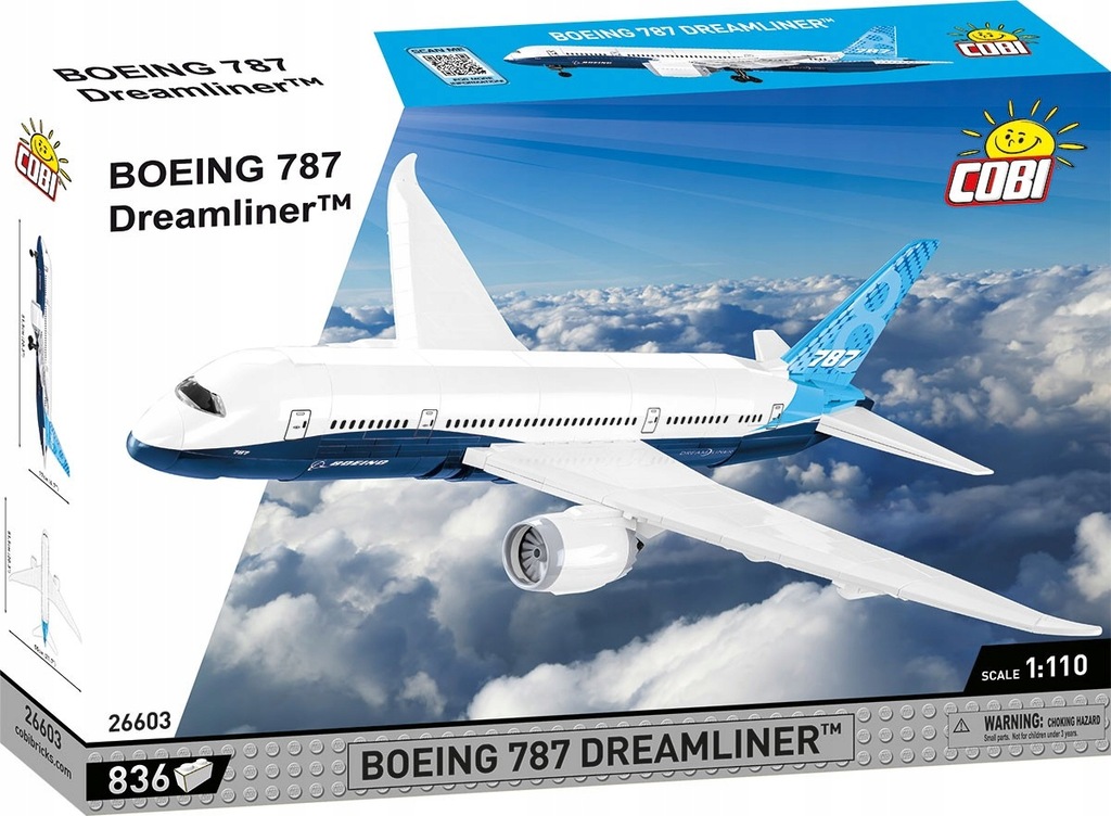 Cobi Samolot BOEING 787 klocki k. lego Duży 836el - 13401768416 ...