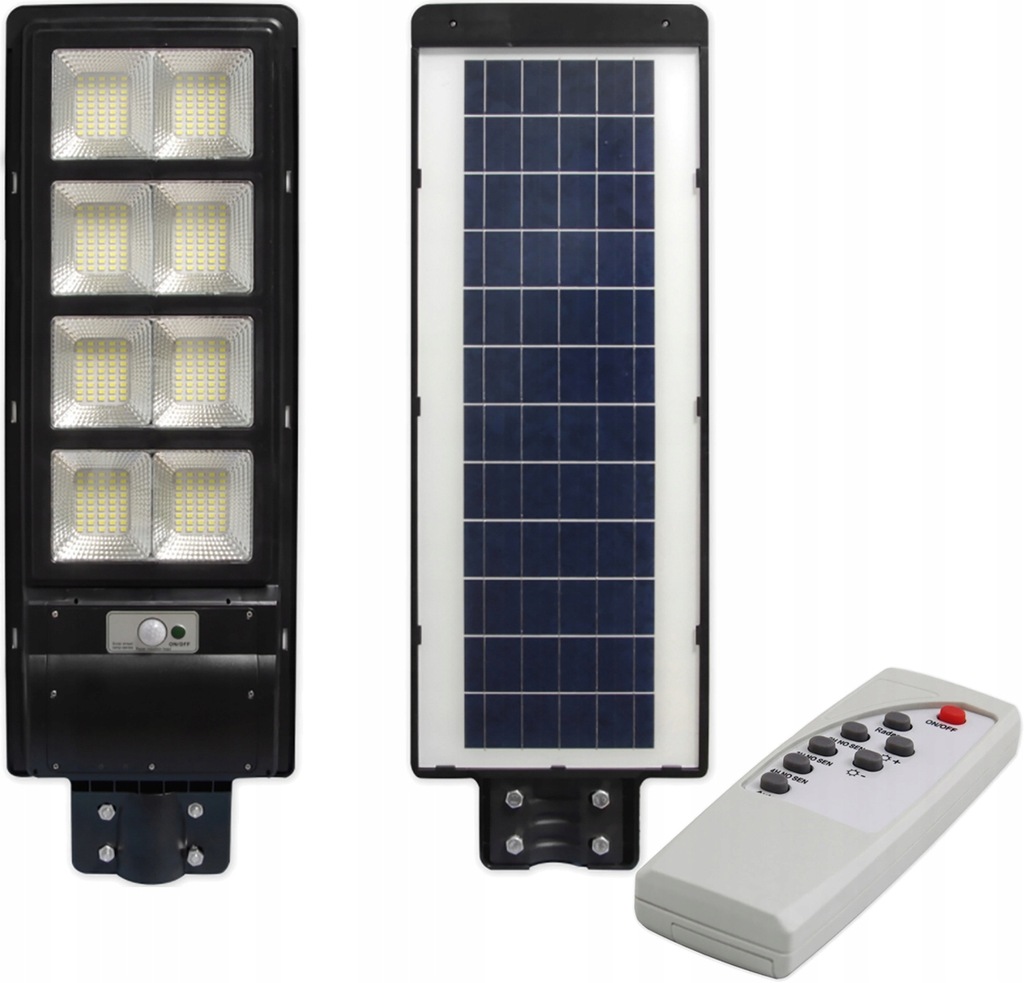 Lampa SOLARNA uliczna LATARNIA 360W czujnik PILOT - 13552997894 - oficjalne archiwum Allegro