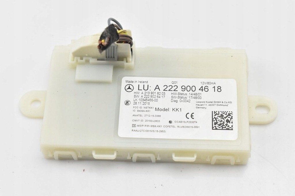 MODUŁ KEYLESS-GO A2229004618 MERCEDES W213 16- - 11858336182 ...