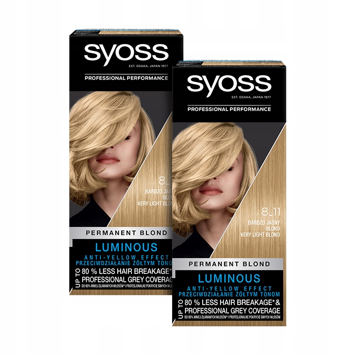 Syoss Farba do włosów 8_11 Bardzo Jasny Blond x2 - 12726367400 ...