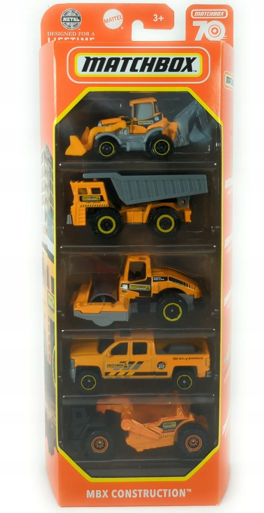 Matchbox 5 pack MBX CONSTRUCTION BUDOWA CHEVROLET SILVERADO ...