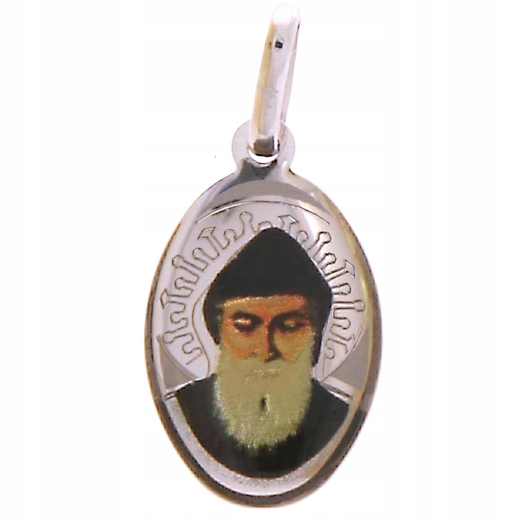 Medalik srebrne - Święty Charbel (Szarbel) - 10894979391 - oficjalne ...