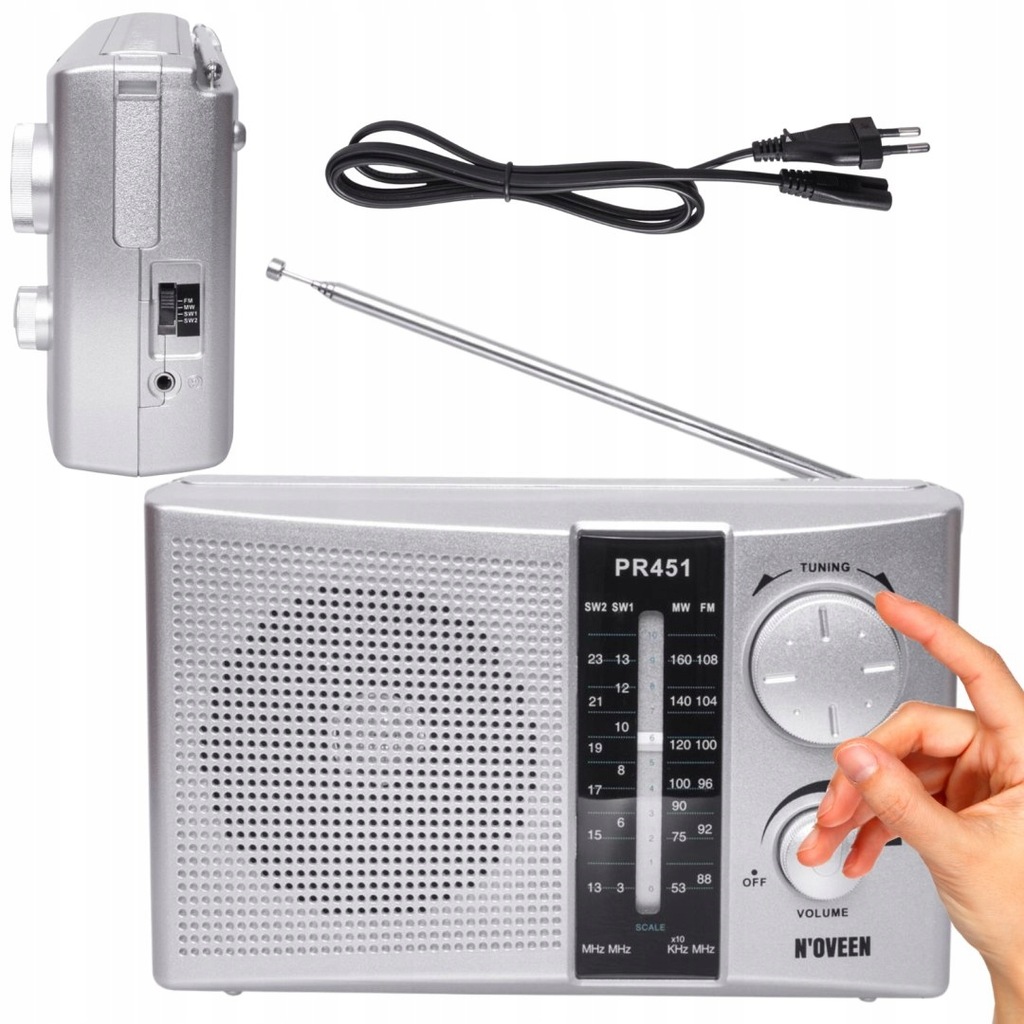 RADIO PRZENOŚNE TURYSTYCZNE na BATERIE i 230V - 13416543020 - oficjalne archiwum Allegro