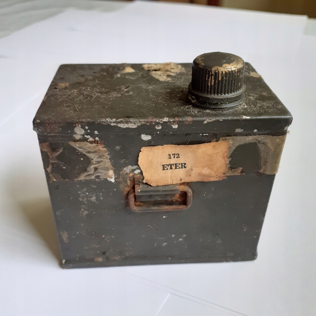 Stara Puszka wojskowa pojemnik na eter po eterze - 13422805301 - oficjalne archiwum Allegro