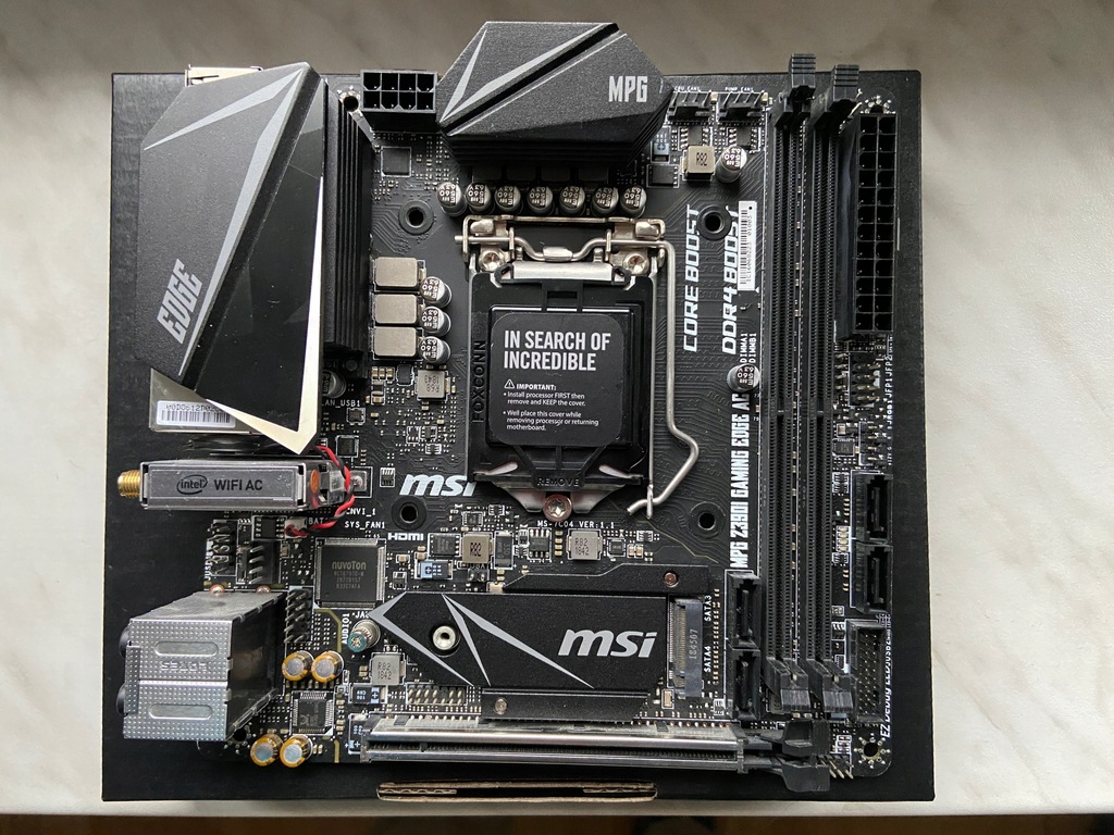 Płyta główna MSI MPG Z390I GAMING EDGE AC Mini ITX - 12607131030 - oficjalne archiwum Allegro
