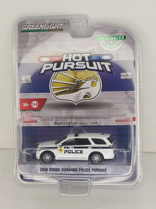 Greenlight 1:64 HP - Dodge Durango Police Pursuit 2018 FBI Police ...