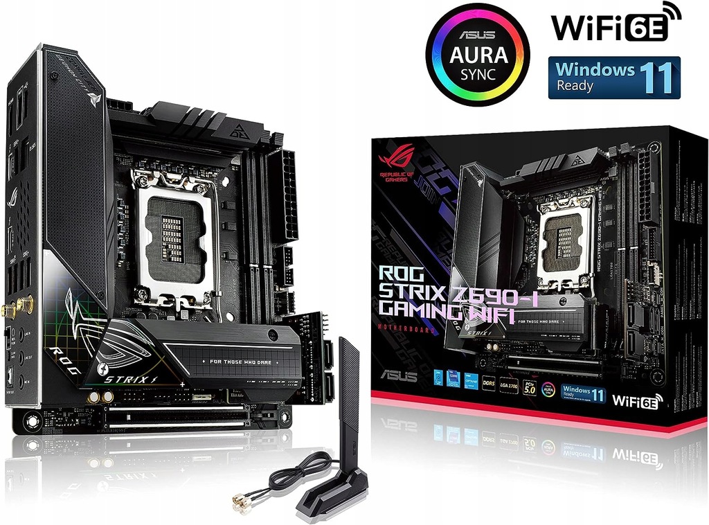 Płyta główna Mini ITX Asus ROG STRIX Z690-I GAMING WIFI DDR5 12/13gen ...