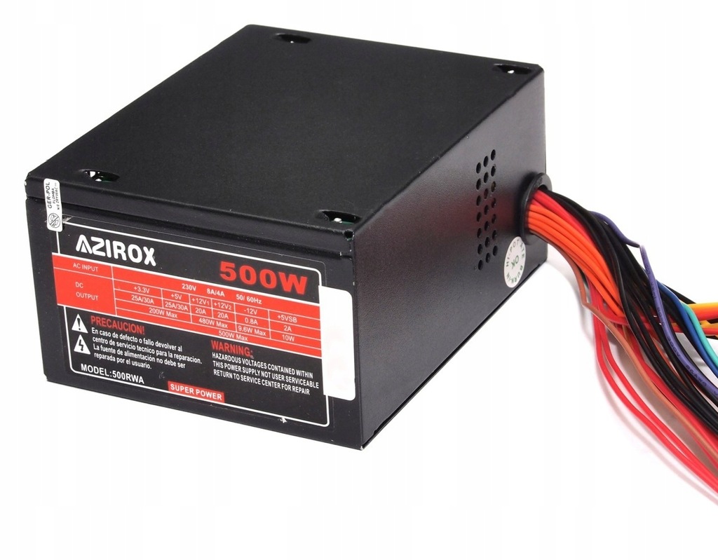 ZASILACZ AZIROX 500RWA 500W ITX - 7787870911 - oficjalne archiwum Allegro