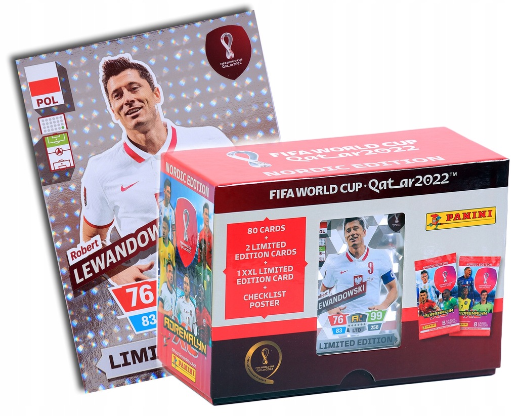 GIFT BOX 2 x LEWANDOWSKI limited karty QATAR 2022 - 12732363931 - oficjalne archiwum Allegro
