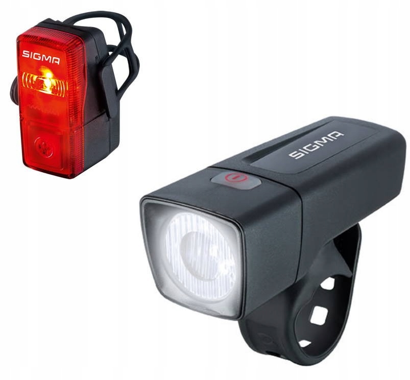 SIGMA AURA 25 + CUBIC LAMPA ROWEROWA PRZÓD/TYŁ - 11475979028 ...