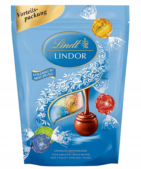 Lindt Lindor | Vollmilch-Mischung | 4 smaki | 400g - 12820411393 ...