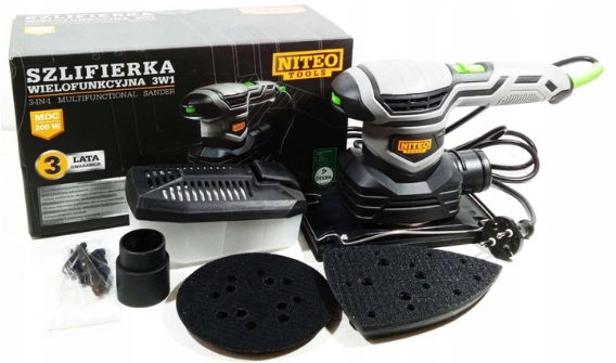 SZLIFIERKA WIELOFUNKCYJNA 3W1 200w NITEO TOOLS - 10915025119 - oficjalne archiwum Allegro