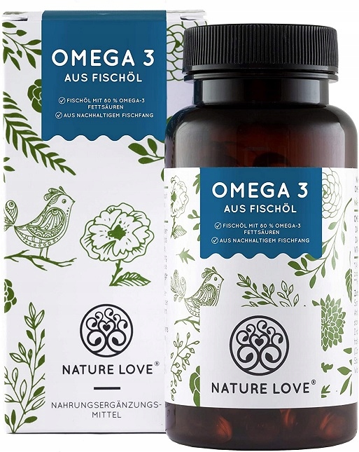 NATURE LOVE OMEGA 3 Z OLEJU RYBNEGO 120 KAPSUŁEK - 12592791663 ...