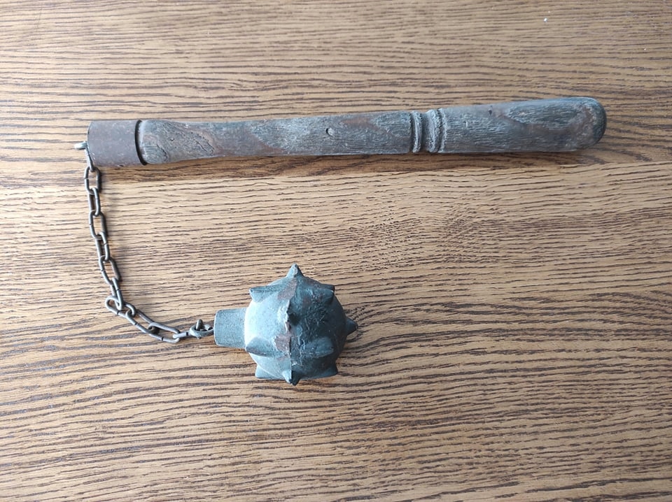 KIŚCIEŃ, MACZUGA Z KULĄ STARA BROŃ - 11121729101 - oficjalne archiwum ...