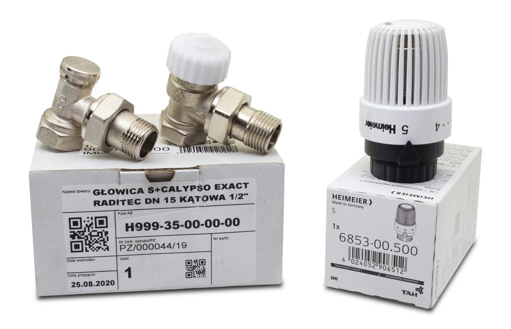 Głowica termostatyczna+zawory KĄTOWA HEIMEIER - 10751656365 - oficjalne archiwum Allegro