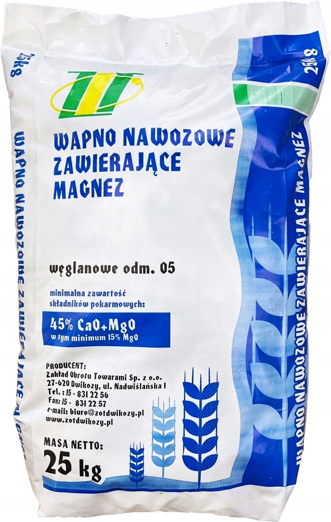 WAPNO NAWOZOWE ZAWIERAJĄCE MAGNEZ DOLOMIT 25kg - 13396440234 - oficjalne archiwum Allegro