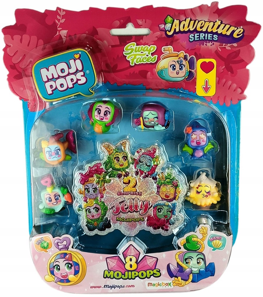 MOJI POPS ADVENTURE ZESTAW 8 FIGUREK EFEKT JELLY - 11014895924 ...