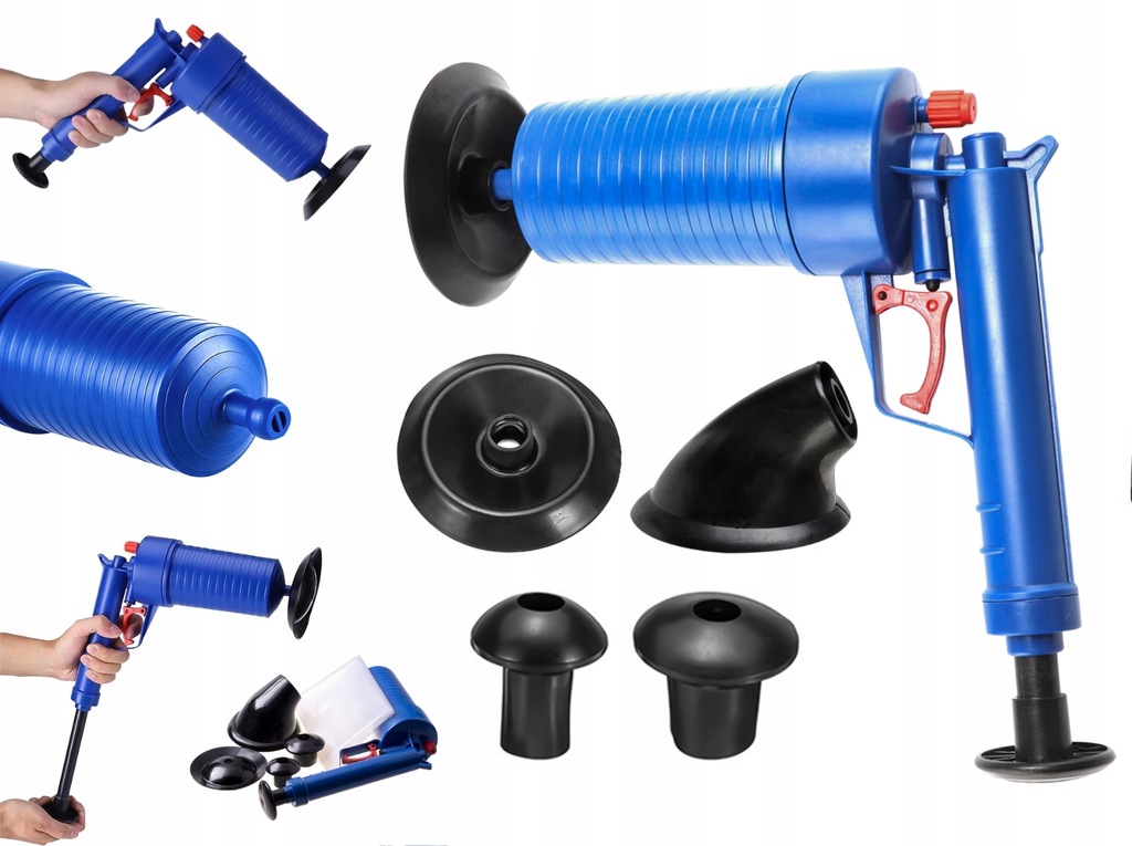 PISTOLET SANITARNY UDRAZNIACZ PRZEPYCHACZ DO RUR WC ZLEWU MOCNY ...