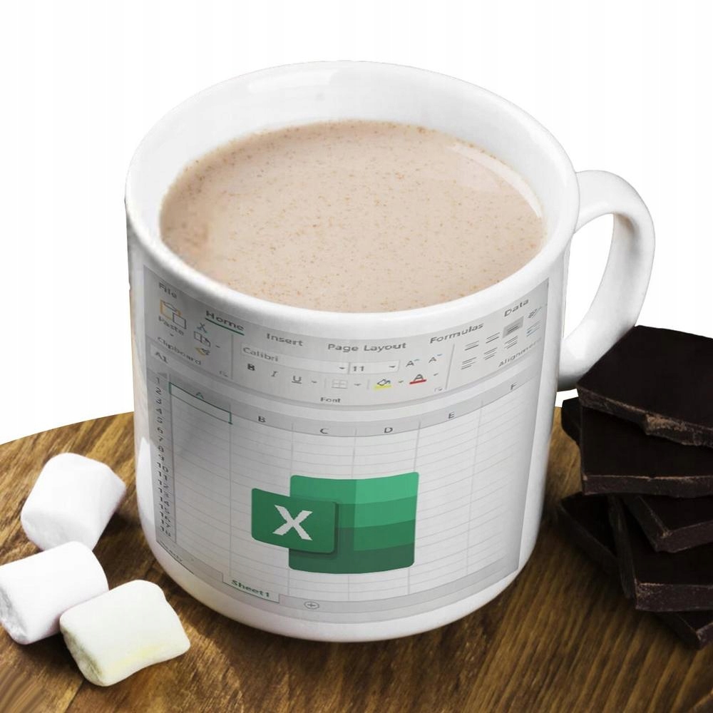 Kubek Excel Zabawa Arkusz kalkulacyjny Excel Skrót - 14409435585 ...