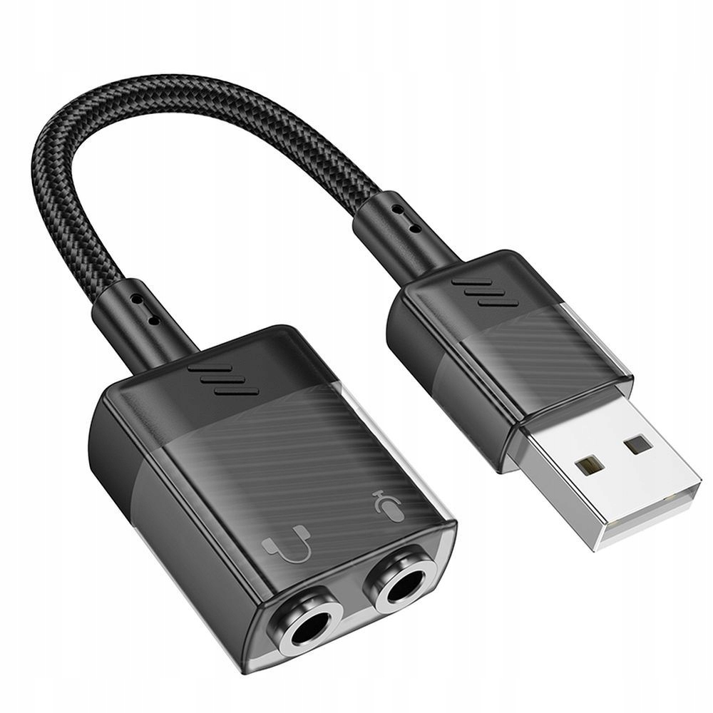 Adapter AUX USB do 2x Jack 3,5mm (żeński) audio - HOCO Spirit LS37 ...