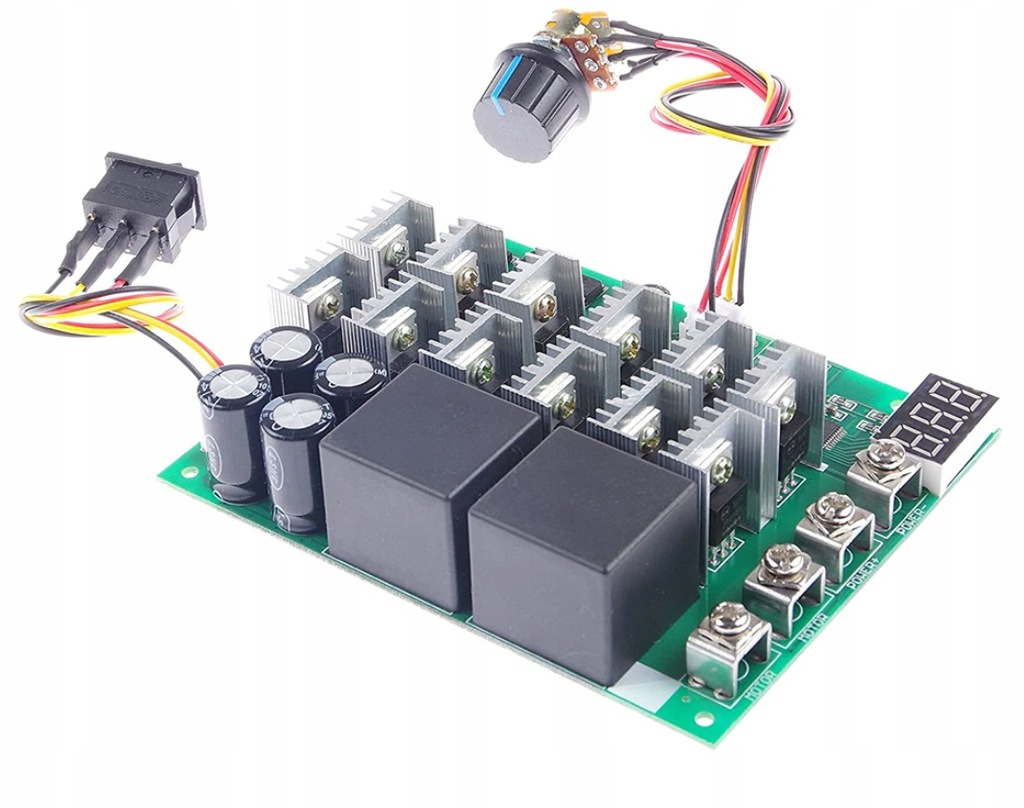 REGULATOR OBROTÓW SILNIKA DC 12V do 24V-55V 60A - 12954643554 - oficjalne archiwum Allegro