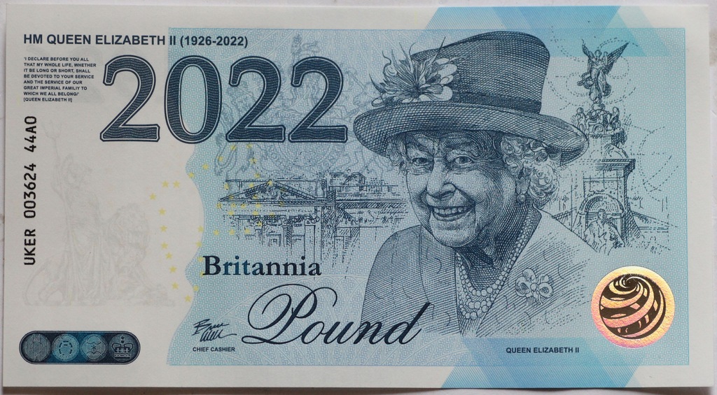 Banknot 70 Pound Królowa Elżbieta #3 - 13239988629 - oficjalne archiwum ...