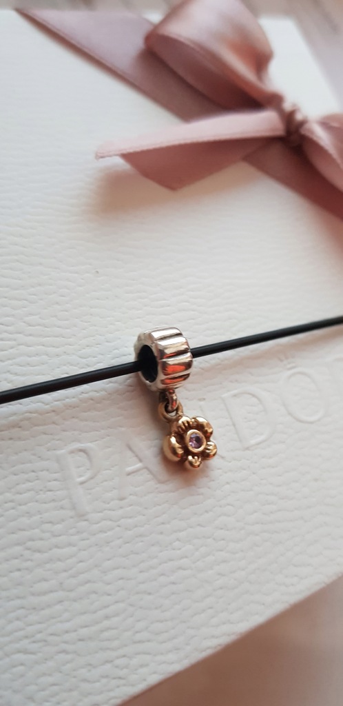 Pandora oryginalny charms złoty kwiat z szafirem - 8480140016 ...