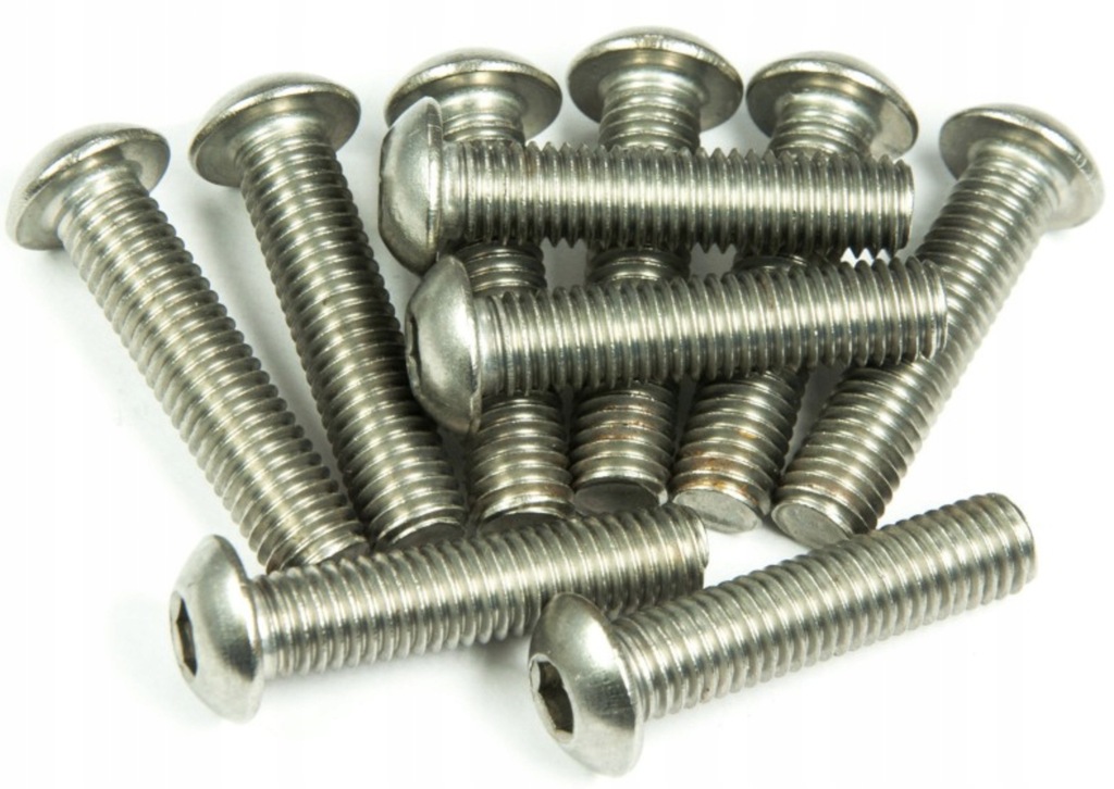 Śruba nierdzewna imbus M6x60mm A2 7380 10szt - 11505387203 - oficjalne archiwum Allegro