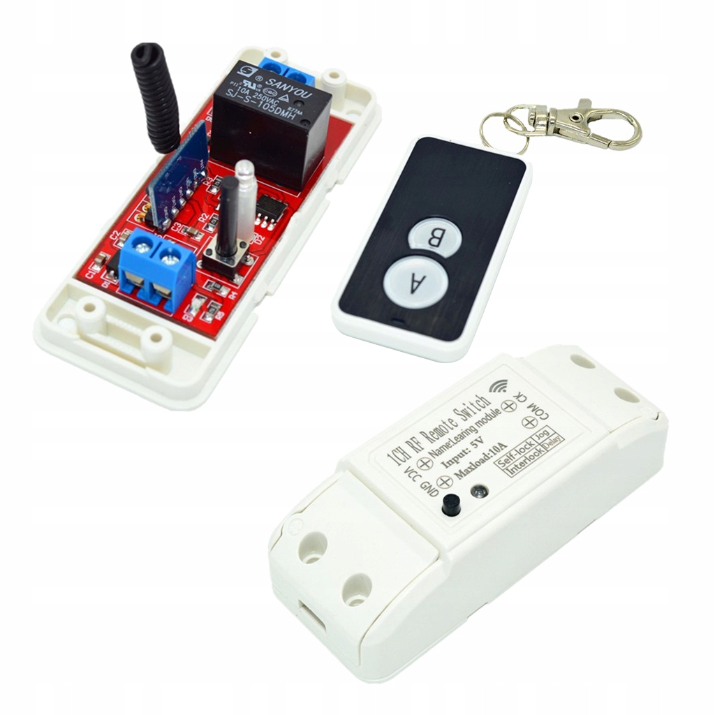 Relay Module Remote Control Time Delay Switch (with 2 Button Remote 5 ...
