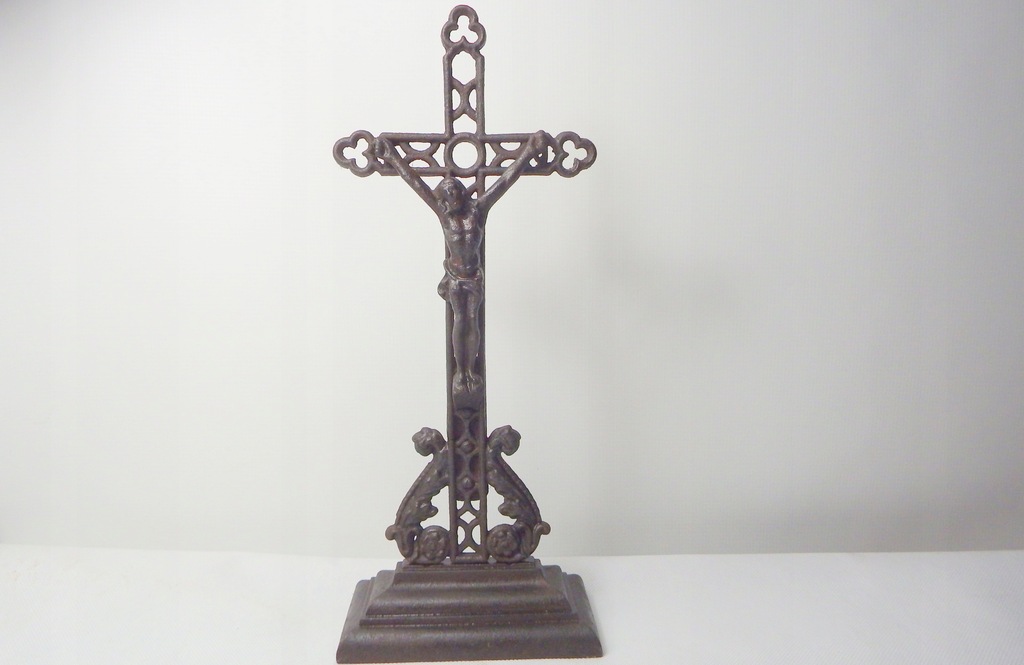 PRZEDWOJENNY KRUCYFIKS ŻELIWNY 1,1KG - 13140748015 - oficjalne archiwum ...