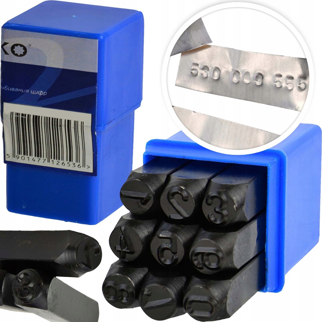 NUMERATOR znaczniki CYFRY 8mm stemple metal GEKO - 12036796568 ...