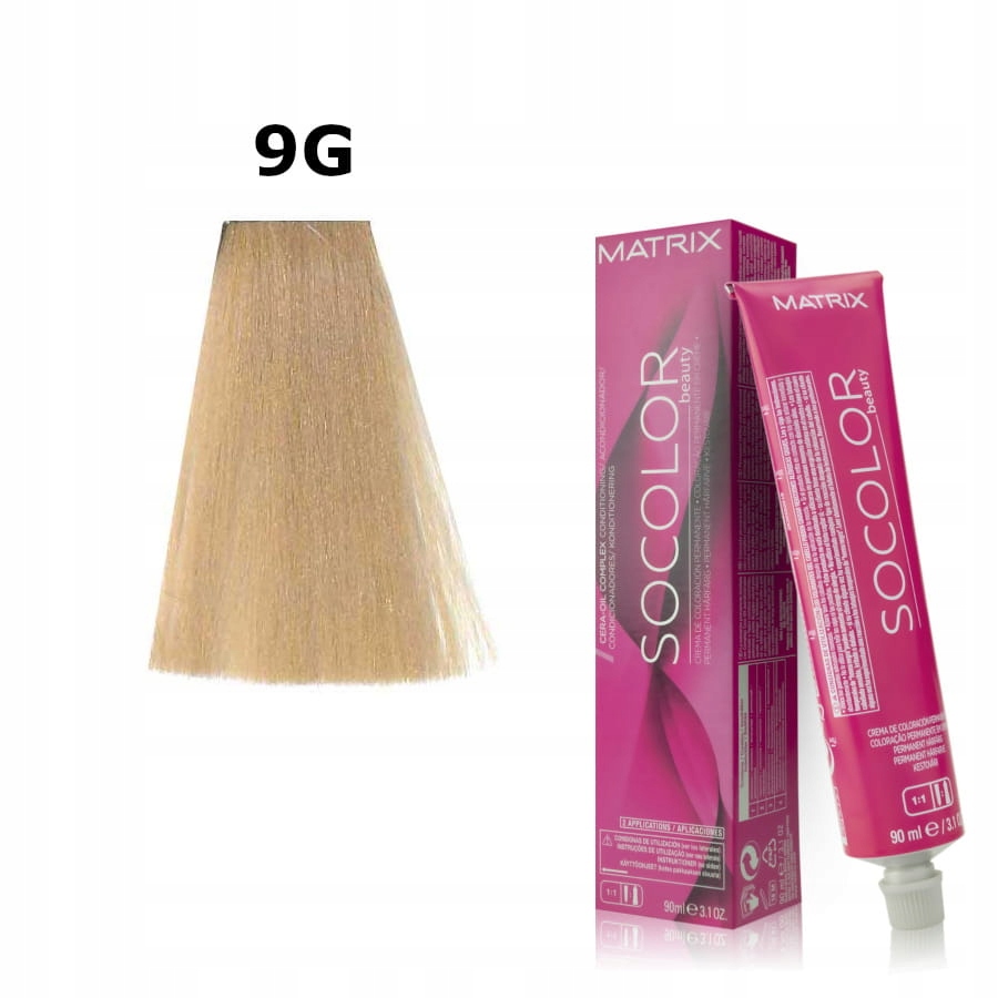 MATRIX FARBA do włosów Złoty Bardzo Jasny Blond 9G - 13508044650 ...