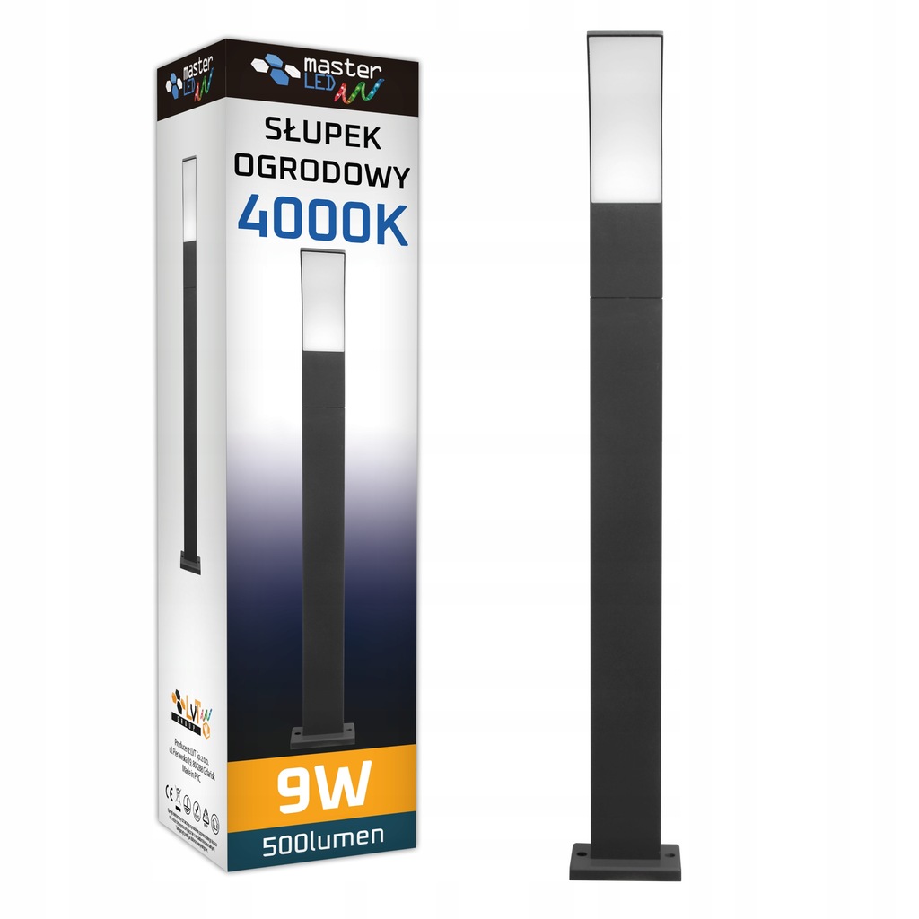 Lampa Ogrodowa 80cm stojąca słupek zewnętrzna LED - 14328477792 ...