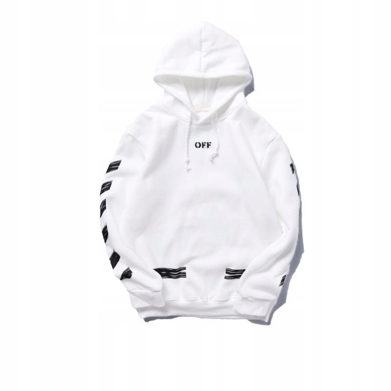 BLUZA OFF WHITE BIAŁA Z KAPTUREM BAWEŁNA [S] - 7588424640 - oficjalne ...