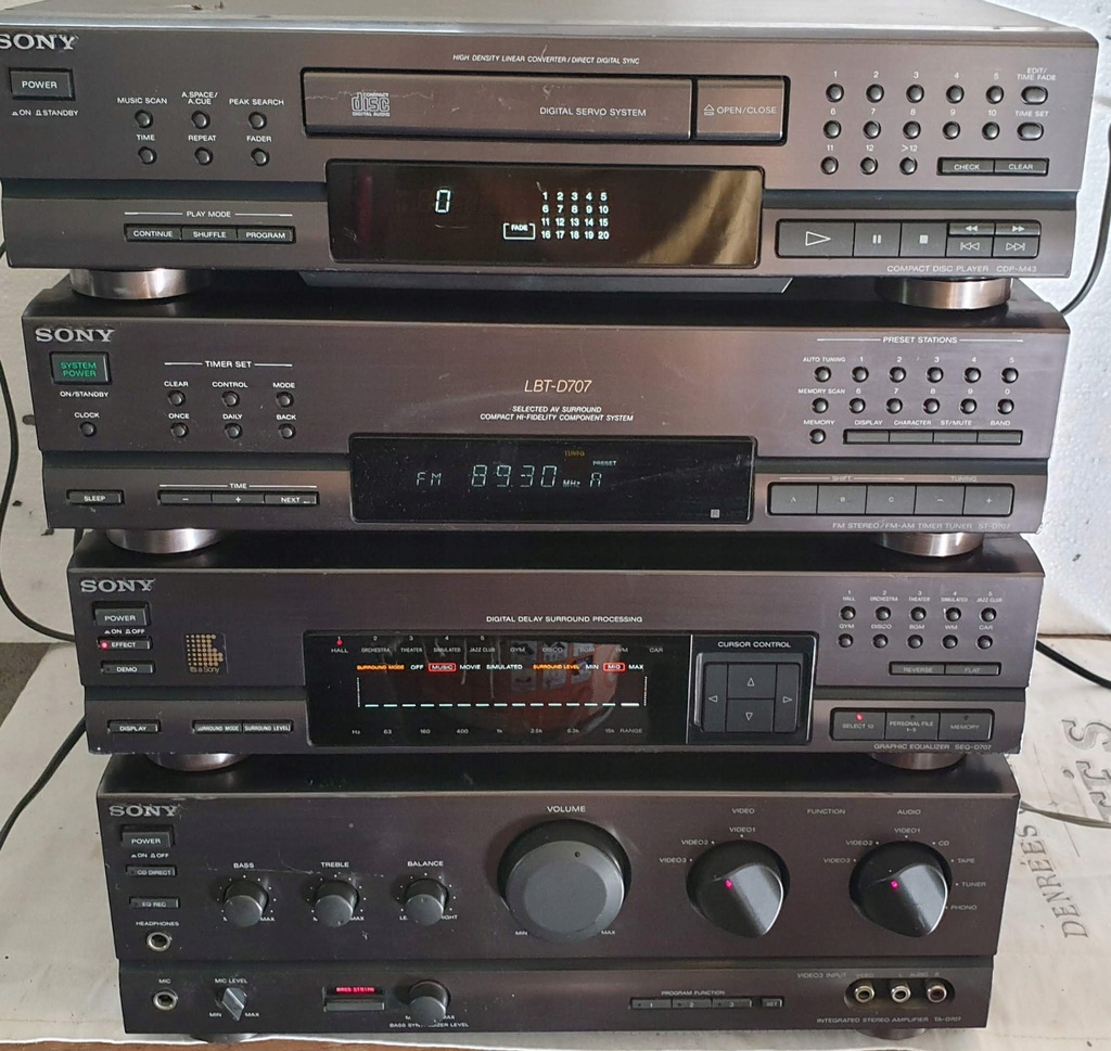 Wieża SONY TA-D707 SEQ-D707 ST-D707 CD wysoki mod - 8276401667 - oficjalne archiwum Allegro
